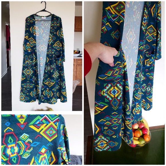 LuLaRoe | Sweaters | Nwot Crayola Color Aztec Duster Lularoe | Poshmark